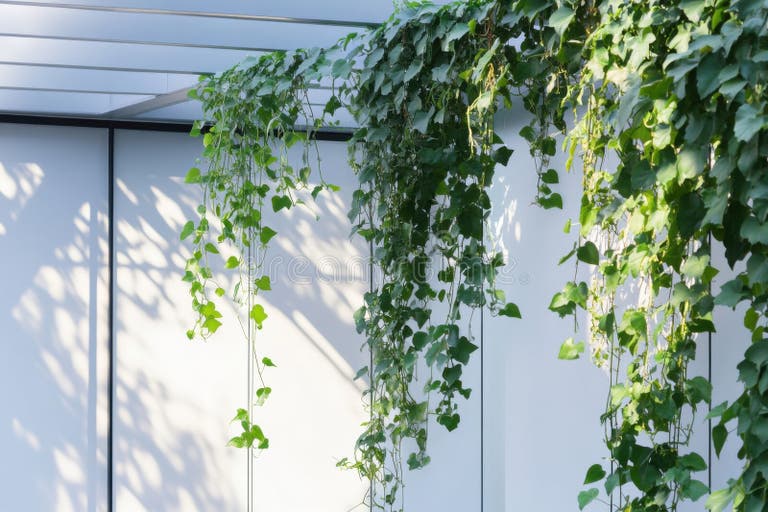 Cissus Elegantly Climbing Vertical Surfaces in a Modern Interior ...