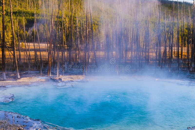 Cistern Spring at Sunset stock image. Image of geothermal - 34087361