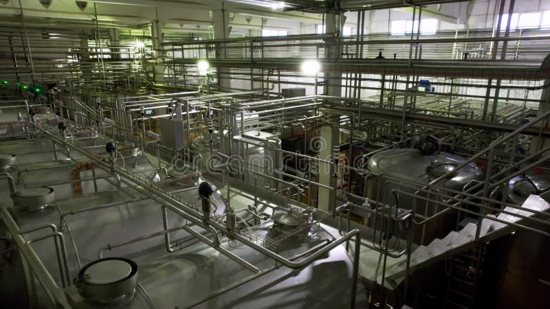 Cisterns for Chemical Materials in Refinery Workshop Stock Footage ...