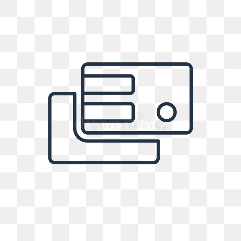 Cit Card Vector Icon Isolated on Transparent Background, Linear Stock ...