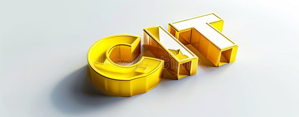 CIT, Text Written in Yellow Letters Stock Illustration - Illustration ...