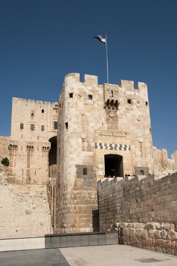 Aleppo Castle in Syria stock image. Image of castle, king - 16676511