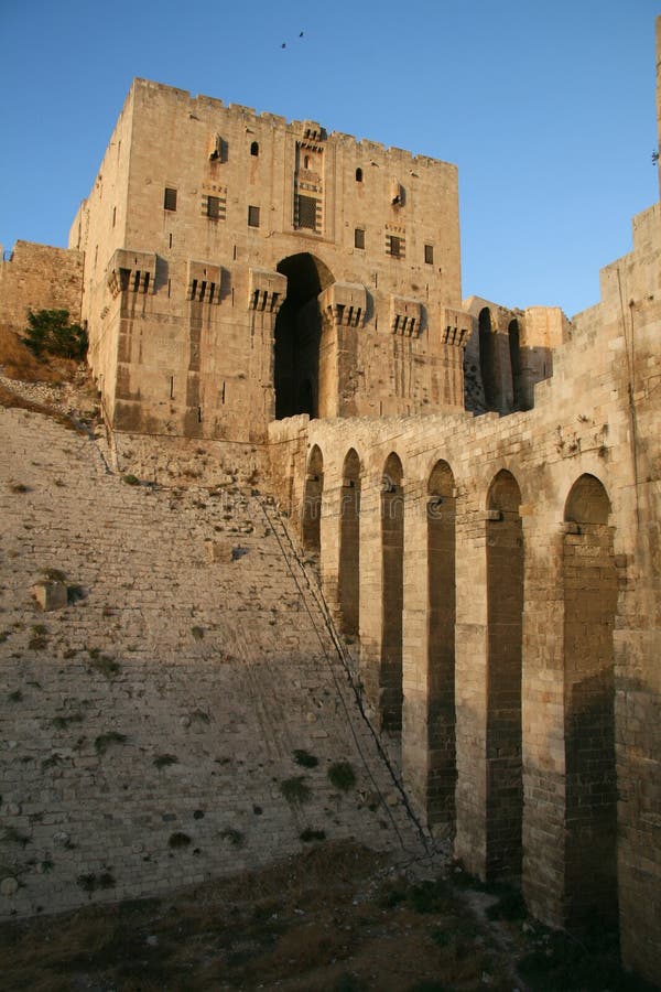 Citadel Gate in Aleppo Syria Old Town Stock Image - Image of east ...