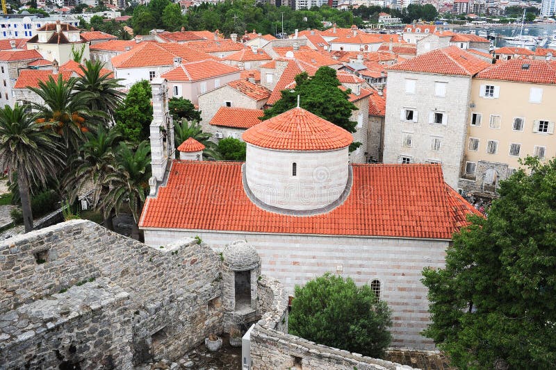 The citadel of Budva stock image. Image of architecture - 42414803