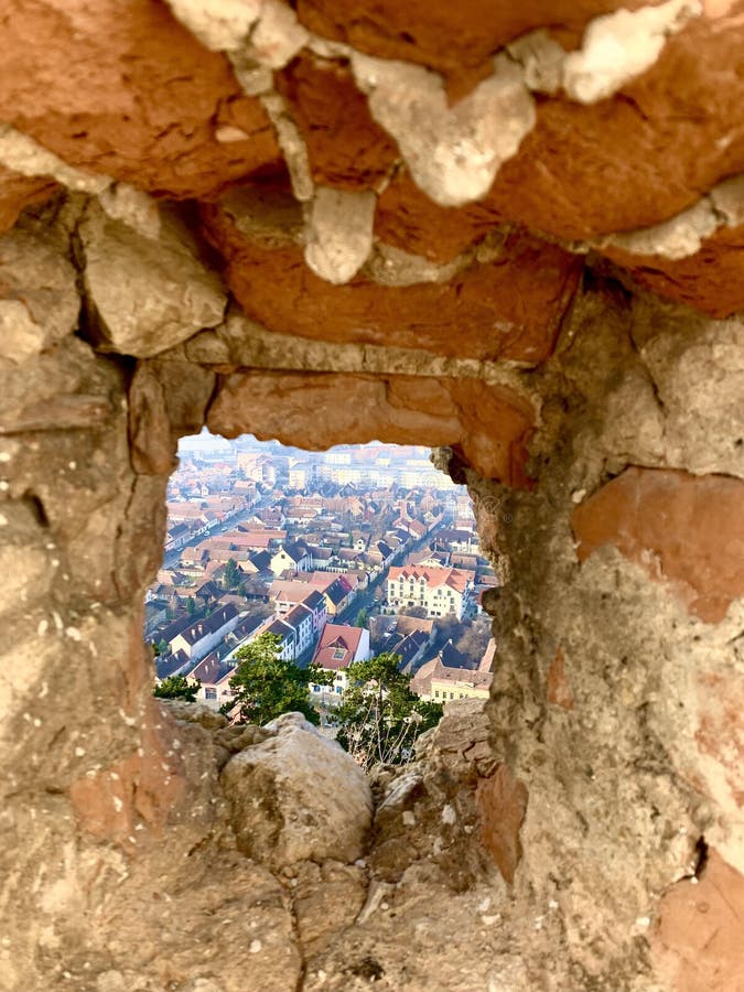 Citadel Rasnov (Romania). View of the City from the Citadel. Stock ...
