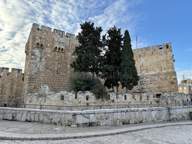 Citadel Tower of David in the Old City of Jerusalem Stock Image - Image ...