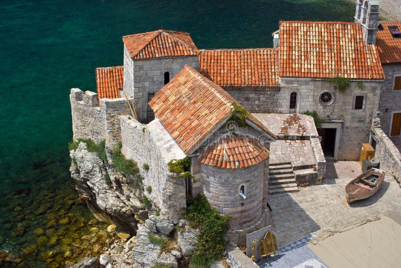 L'architecture Ancienne De Budva, Monténégro Image stock - Image du ...