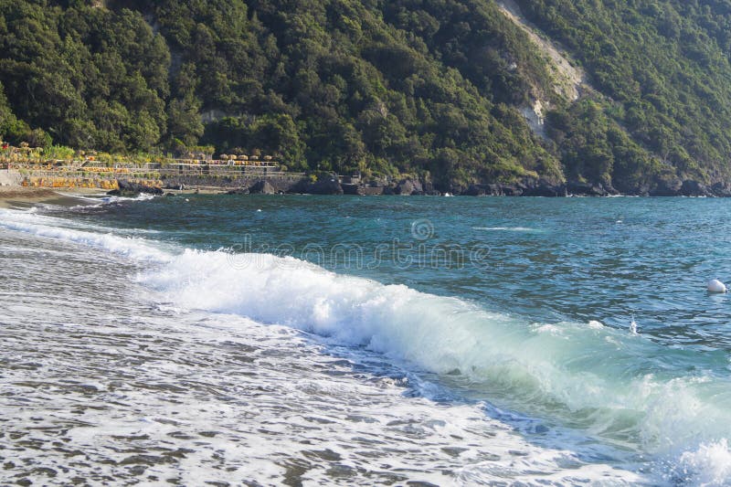Citara beach, Ischia stock image. Image of summer, waves - 76523391