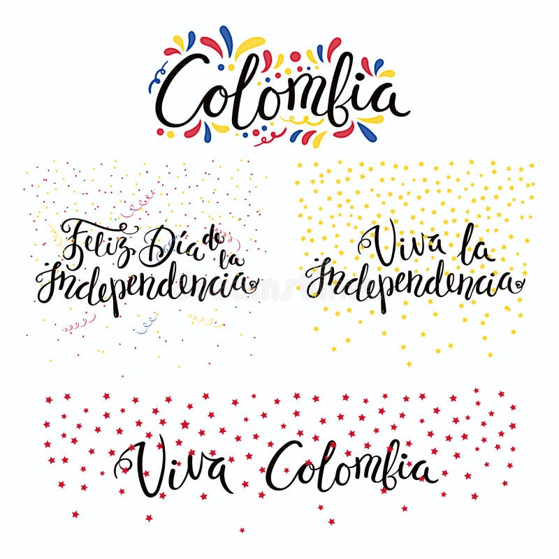 Cita Caligráfica De Las Letras De Colombia Ilustración del Vector ...