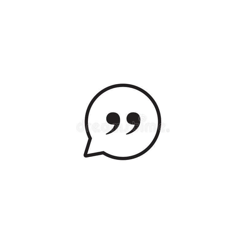 Citation Mark Icon Symbol Vector Illustration de Vecteur - Illustration ...