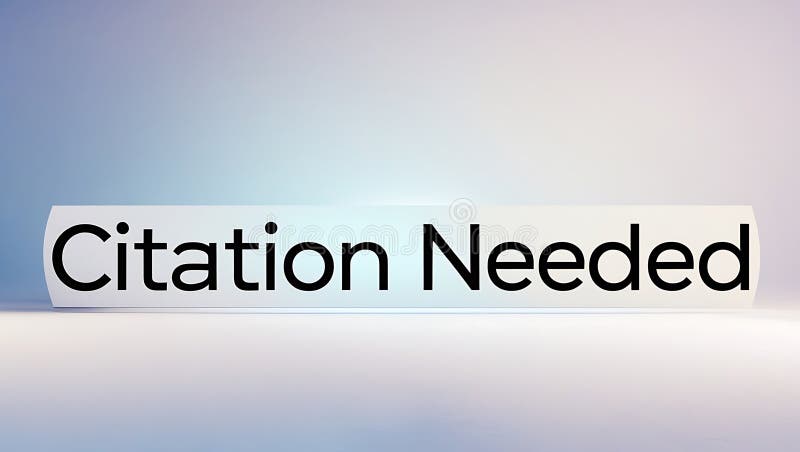 Citation Needed Graphic Displaying Text on a Simple Background Stock ...