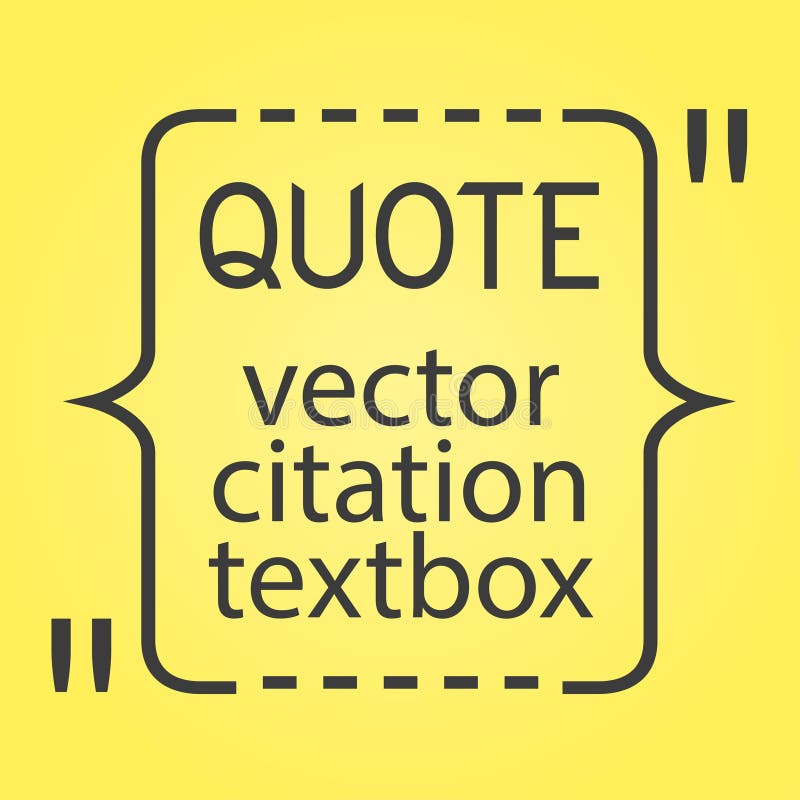 Citation Text Box. Frame for Decoration Quote and Other Information ...