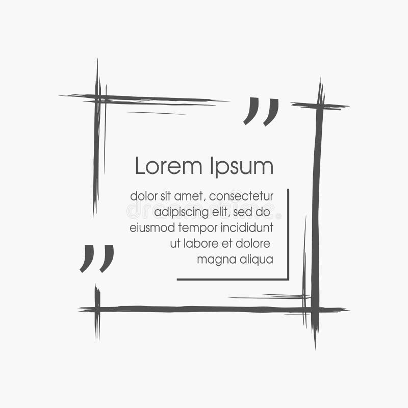 Citation Text Box. Frame for Decoration Quote and Stock Vector ...