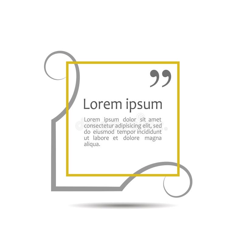 Citation Text Box. Frame for Decoration Quote and Stock Vector ...