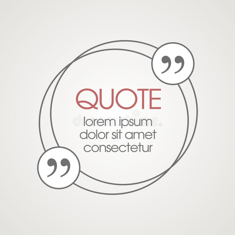 Citation Text Box. Frame for Decoration Quote and Stock Vector ...