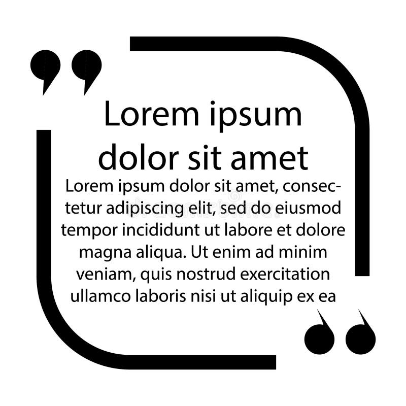 Citation text box stock illustration. Illustration of cite - 96764447