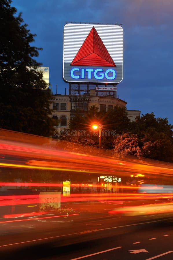Citgo Sign At Night, A Boston Landmark Editorial Photography - Image of ...
