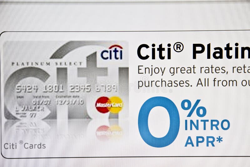 Citi Card editorial stock photo. Image of credit, banking - 18436863
