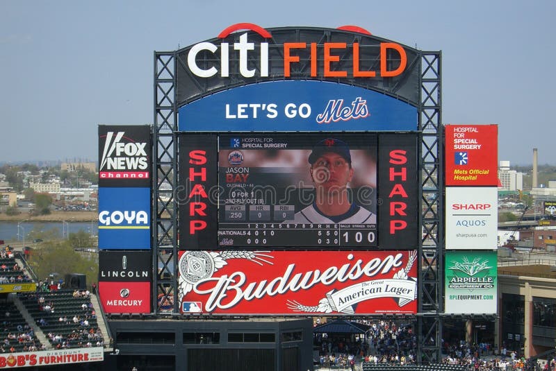 The Famous Shea Stadium Home Run Apple On Mets Plaza In The Front Of ...