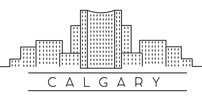The Calgary Tower On Different Illustration Styles Stock Illustration ...