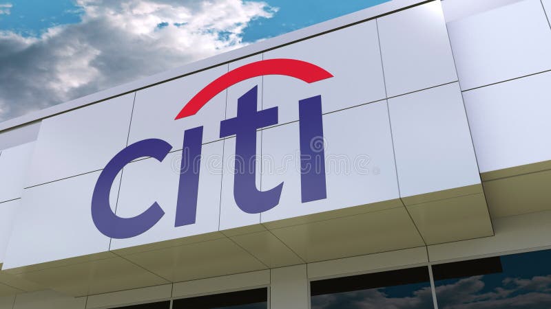 Citigroup Logo on the Modern Building Facade. Editorial 3D Rendering ...