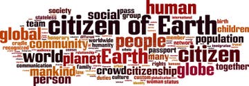 Citizen of Earth Word Cloud Stock Vector - Illustration of global ...