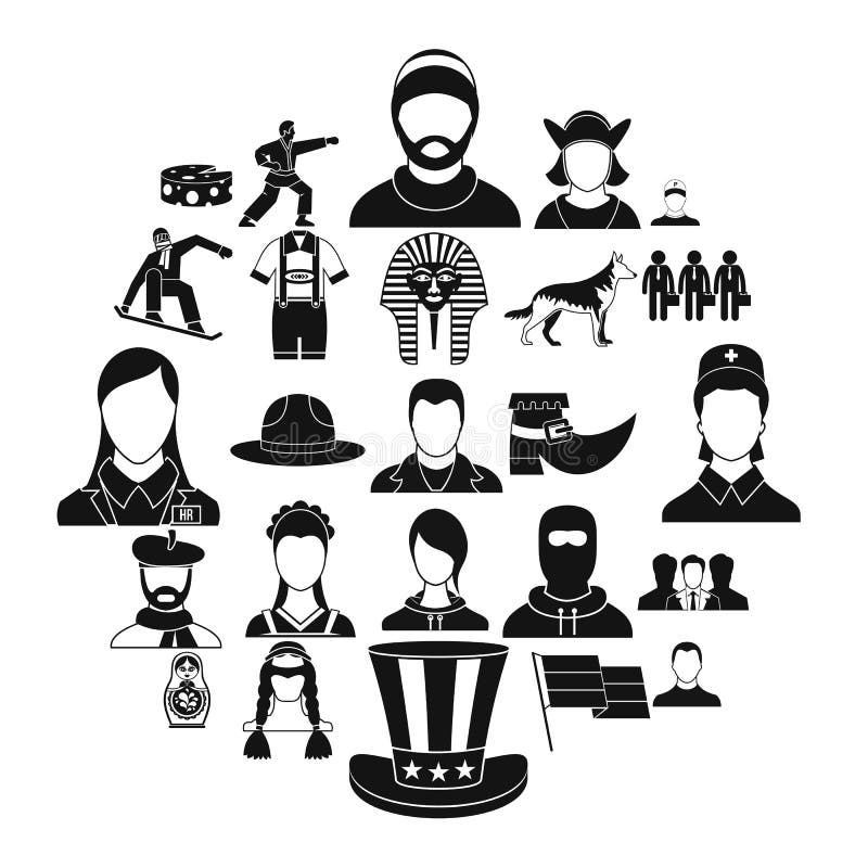 Citizen Icons Set, Isometric Style Stock Vector - Illustration of globe ...