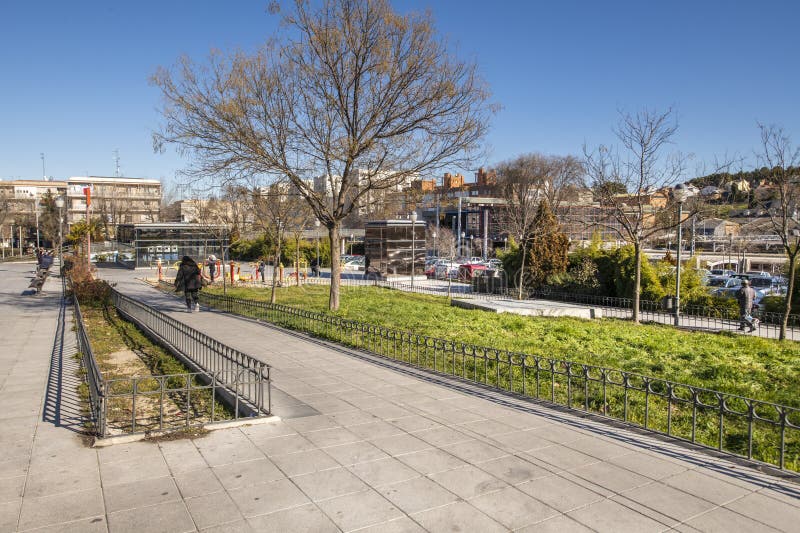 Citizen Park Near a Metro Station with Leafless Stock Photo - Image of ...