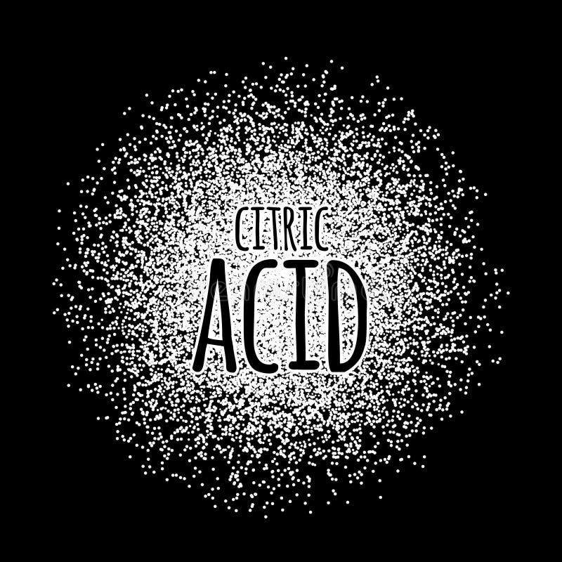 Citric Acid As a White Powder Vector Illustration Stock Vector ...