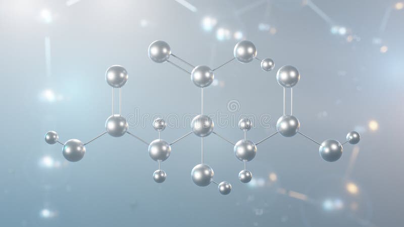 Citric Acid Molecular Structure, 3d Model Molecule, Colorless Weak ...