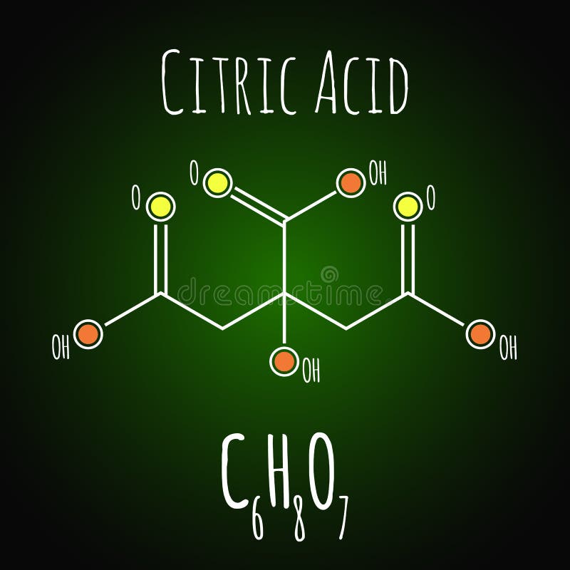 Citric Acid Chemical Formula Stock Vector - Illustration of chemistry ...