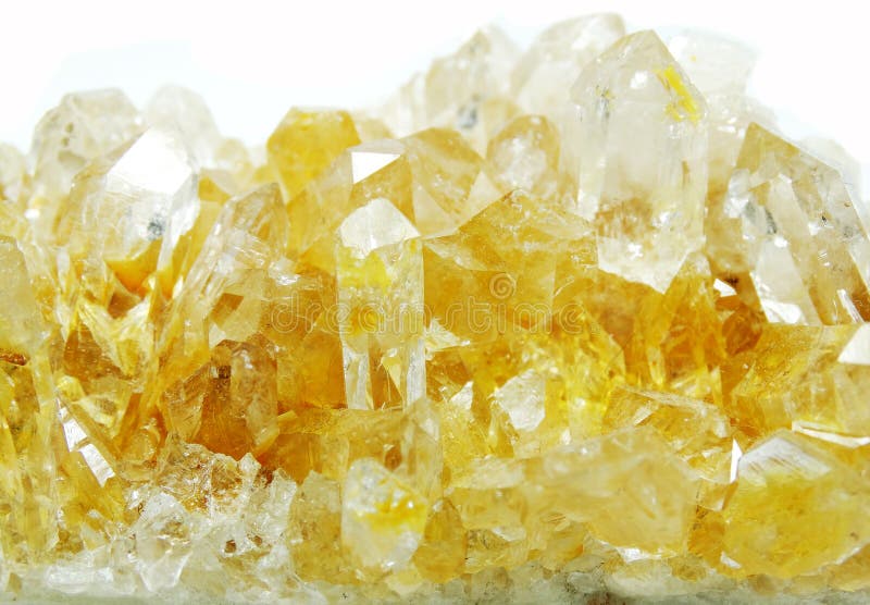 Citrine Rock Ctystal Quartz Geode Geological Crystals Stock Photo ...