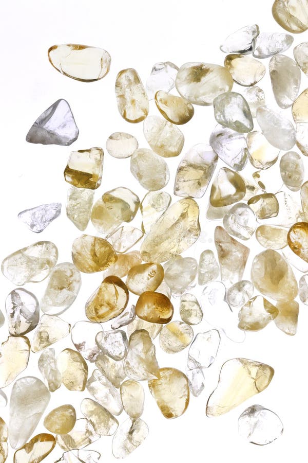 Citrine Heap Up Stones Texture on White Light Background Stock Photo ...