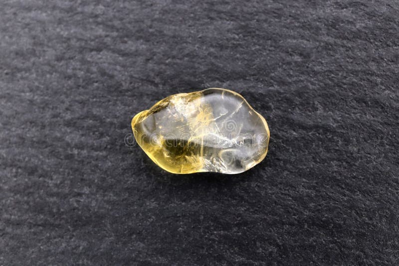 Citrine Stone Texture on Black Stone Background. Macro Closeup Stock ...