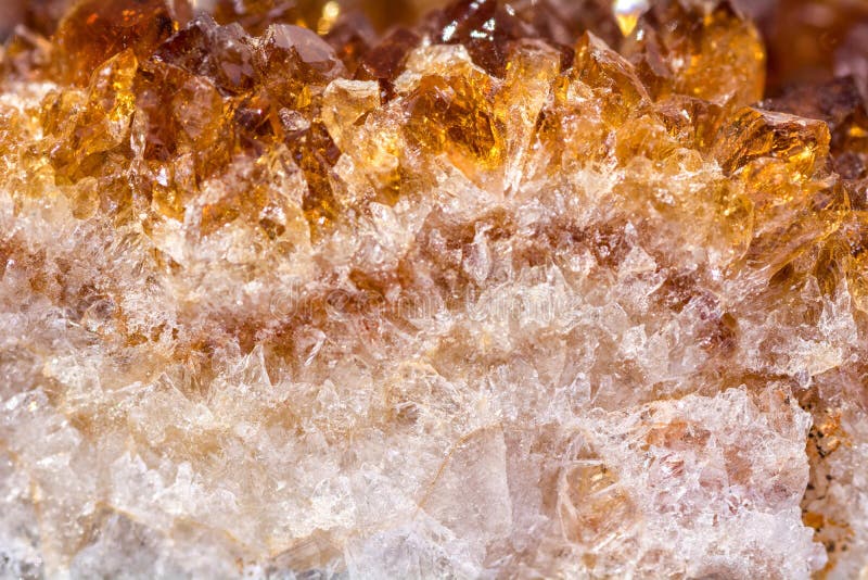 Citrine Mineral Close Up. Gemstone Background Stock Image - Image of ...