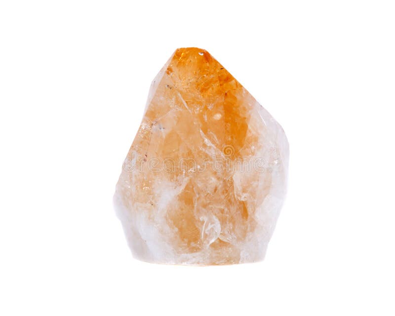 Citrine Point Stone Healing Crystal Stock Image - Image of crystal ...