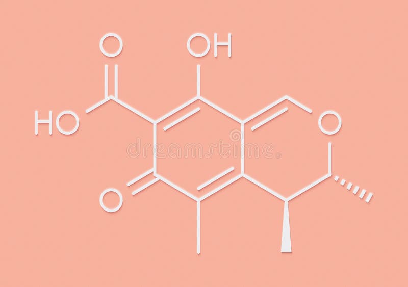 Citrinin Mycotoxin Molecule. Skeletal Formula. Stock Illustration ...