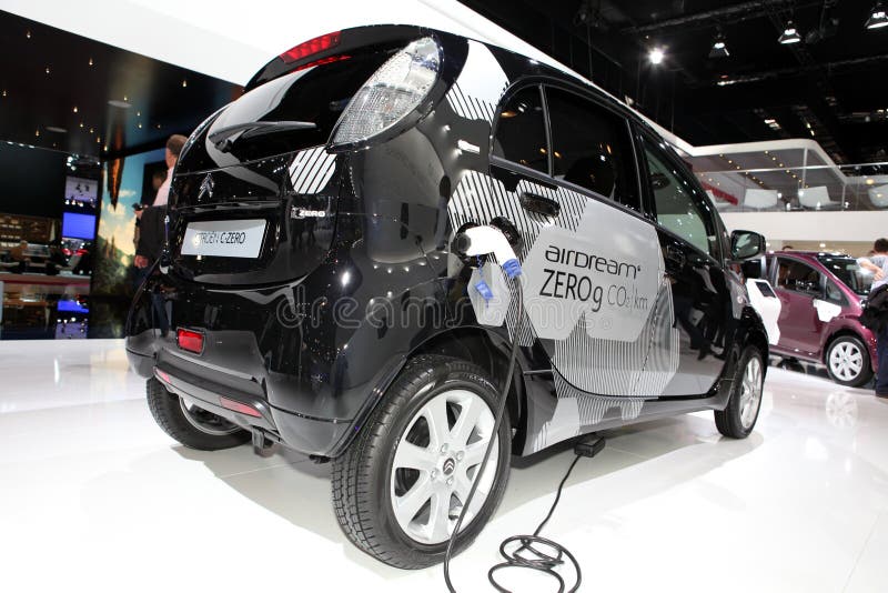 The Citroen C-zero Electric Car Editorial Stock Photo - Image of france ...