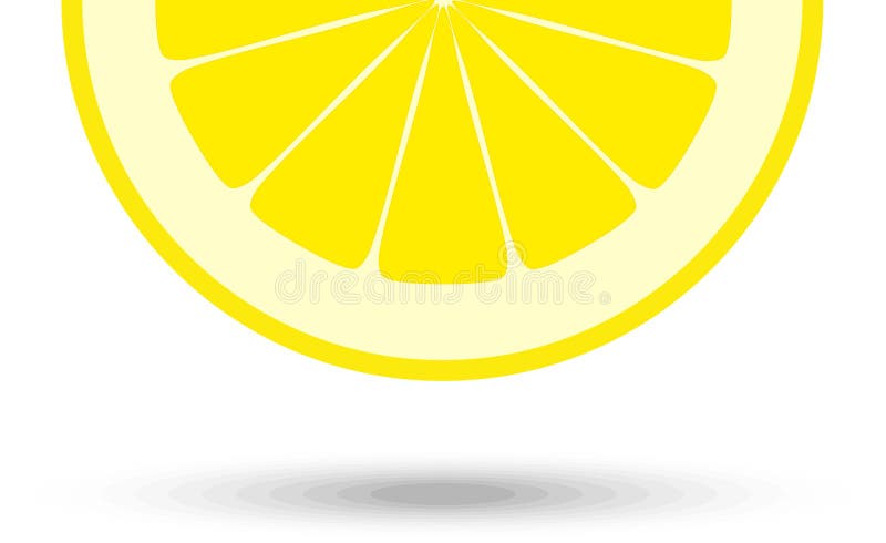 Citroen Halve Bal in Het Glas Op Witte Achtergrondillustratievector ...