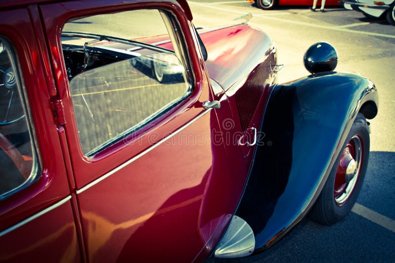 Citroen Old Car View on the Left Front Side Stock Image - Image of ...