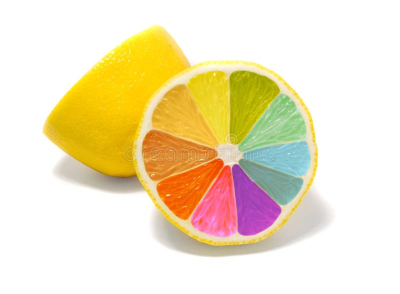 Citron coloré photo stock. Image du nourriture, artiste - 1474330