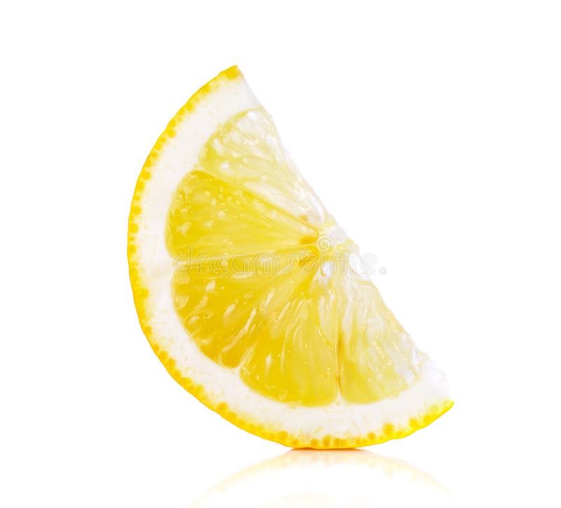 Tranche De Citron D'isolement Sur Le Fond Blanc Image stock - Image du ...
