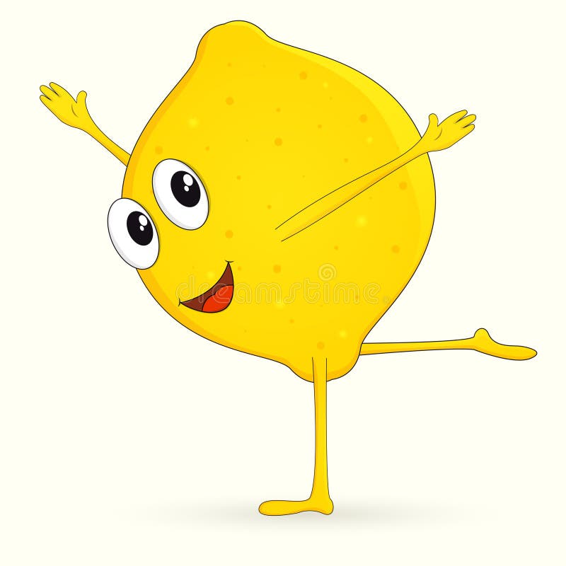 Citron drôle illustration de vecteur. Illustration du rire - 76425671