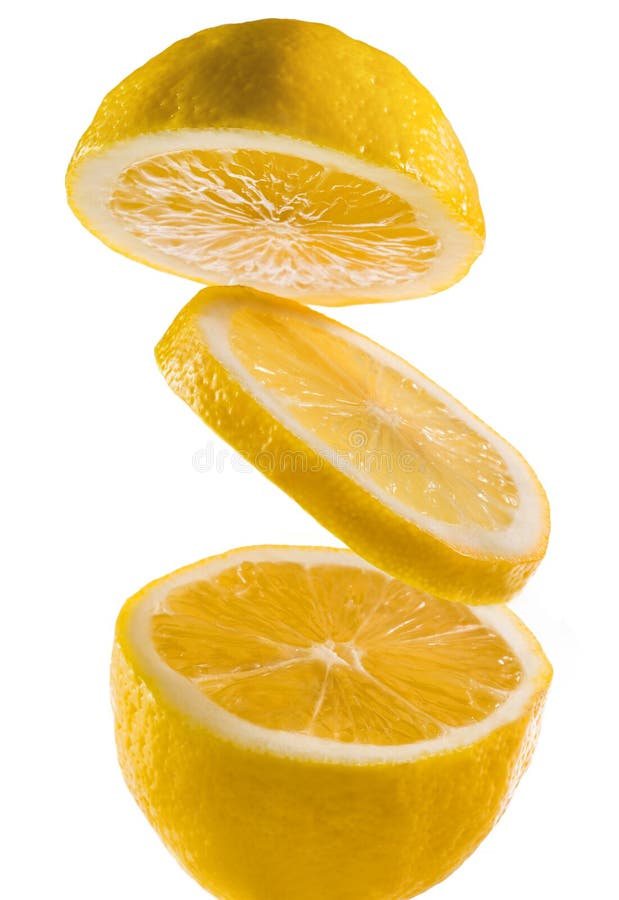 Citron sur un fond blanc image stock. Image du vitamine - 100859083