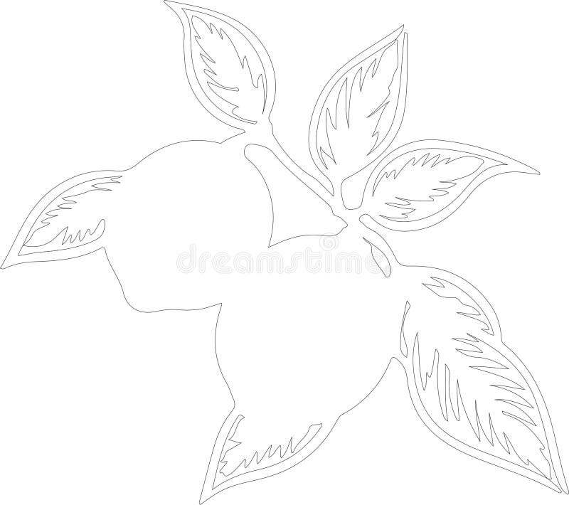 Citron Outline Silhouette Generative Ai Stock Vector - Illustration of ...