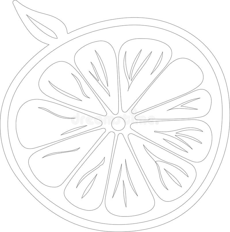 Citron Outline Silhouette Generative Ai Stock Vector - Illustration of ...