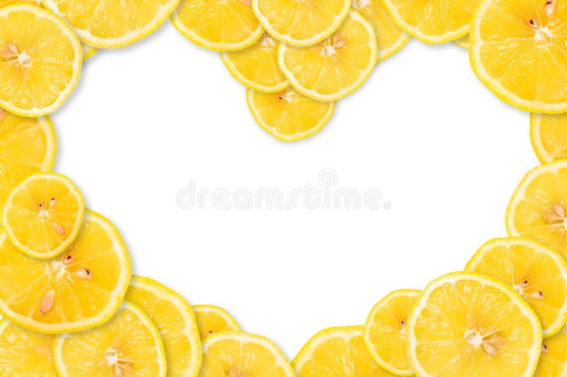 Citron sous forme de coeur photo stock. Image du frais - 15577734