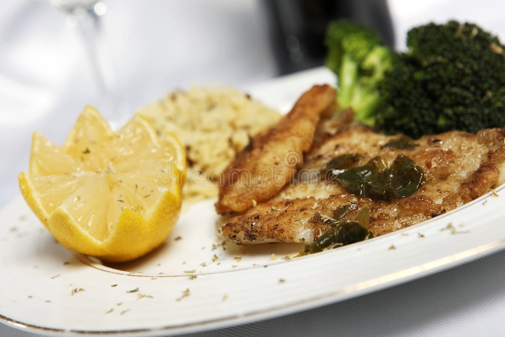 Citrus Fish and Rice To Eat2 Stock Image - Image of healthy, meal: 8103061