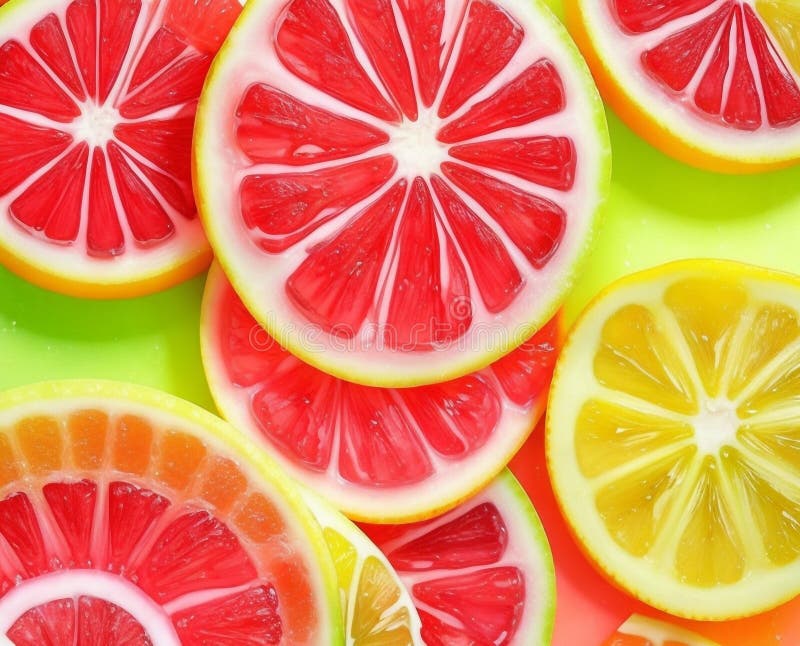 Citrus Fruit Background, Colorful Fruits on Abstract Background, Fruits ...