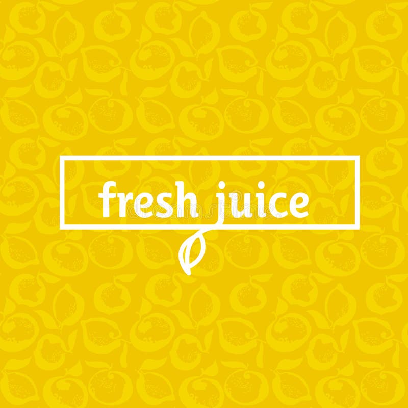 Citrus Fruit Simple Decorative Header and Pattern. Stock Vector ...